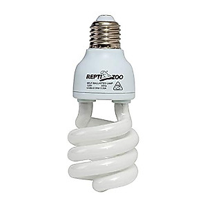 REPTI ZOO UVB Reptile Light Energy Saving Lamps UVB Bulb Spiral Compact 26 W UVB 5.0 Reptile Heat Lamp Light Bulb Fit for Rainforest Type Reptile/Snake/Lizard/Insect/Turtle/Tortoise