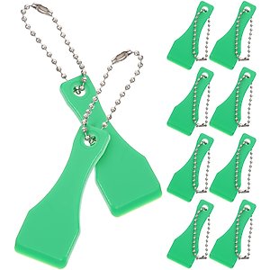 MILISTEN 10Pcs Scraper Tool Keychain for Lottery, Plastic Scraper Tool, Multi-Purpose Scraper Non-Scratch Cleaning Tool, Sticker/Label Remover Tool, Scoop Shape Key Ring Scratcher