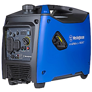 Westinghouse Outdoor Power Equipment 3700 Peak Watt Super Quiet Portable Inverter Generator, Wheel & Handle Kit, RV Ready 30A Outlet, Gas Powered, CO Sensor, Parallel Cord Included