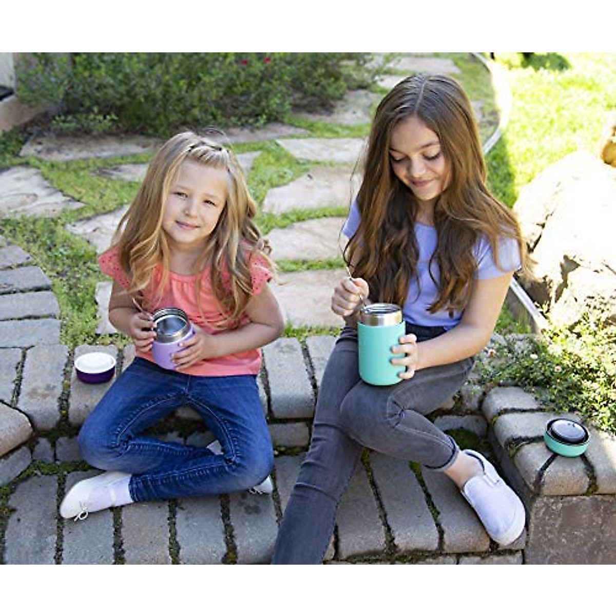 MIRA Child Lunch Bundle with 13.5oz Insulated Food Jar (Teal) and 12oz Insulated Cola Shaped Bottle (Teal)