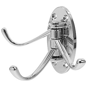 STOBAZA 3pcs Bathroom Hanger Hooks Coat Hooks for Wall Triple Hanging Hooks Swing Arm Hangers Swing Arm Towel Rack Strips Heavy Duty Key Hook Clothing Trident Hook to Rotate