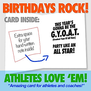 Play Strong Lacrosse Beast Birthday Card 1-Pack (5x7) Lacrosse Sports Birthday Cards Greeting Cards - Awesome for Lacrosse Players, Coaches and Fans Birthdays, Gifts and Parties!