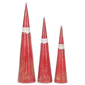 RAZ Imports Holiday Heritage 16" Cone Santa, Set of 3