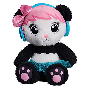 Just Play EK World 7-inch Combo Panda's Sister Coco Plush Stuffed Animal, Blue Skirt and Pink Bow, Kids Toys for Ages 3 Up