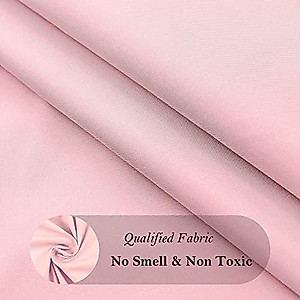 AooHome Extra Long 72x78 inch Shower Liner, Fabric Solid Color Shower Curtain Liner with Hooks, Weighted Hem, Waterproof, Pink