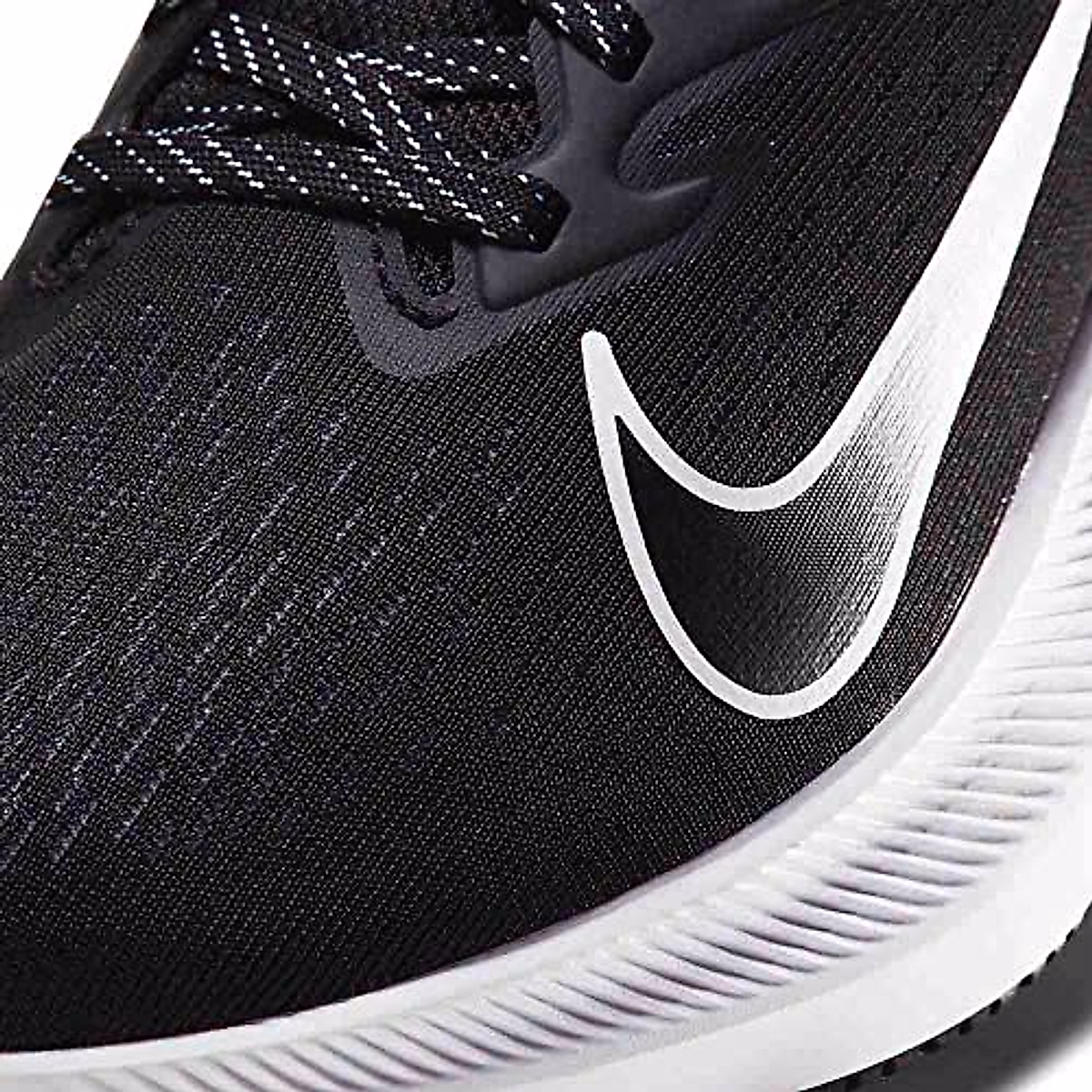 Nike Women's WMNS Zoom Winflo 7 Running Shoe, Black/White/Anthracite, 8.5