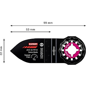 Bosch Professional 1x Expert Sanding Finger Fine AVZ 32 RT10 Multitool Sanding Plates (Width 32 mm, Accessories Multitool)