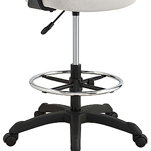 Modway Thrive Drafting Chair - Tall Office Chair for Adjustable Standing Desks in Gray