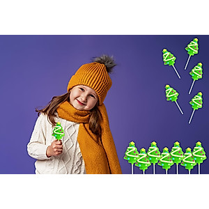 Fruidles Christmas Tree Lollipop, Candy Canes Suckers, Mixed Fruit Flavor, Individually Wrapped Lollipops (12-Pack)