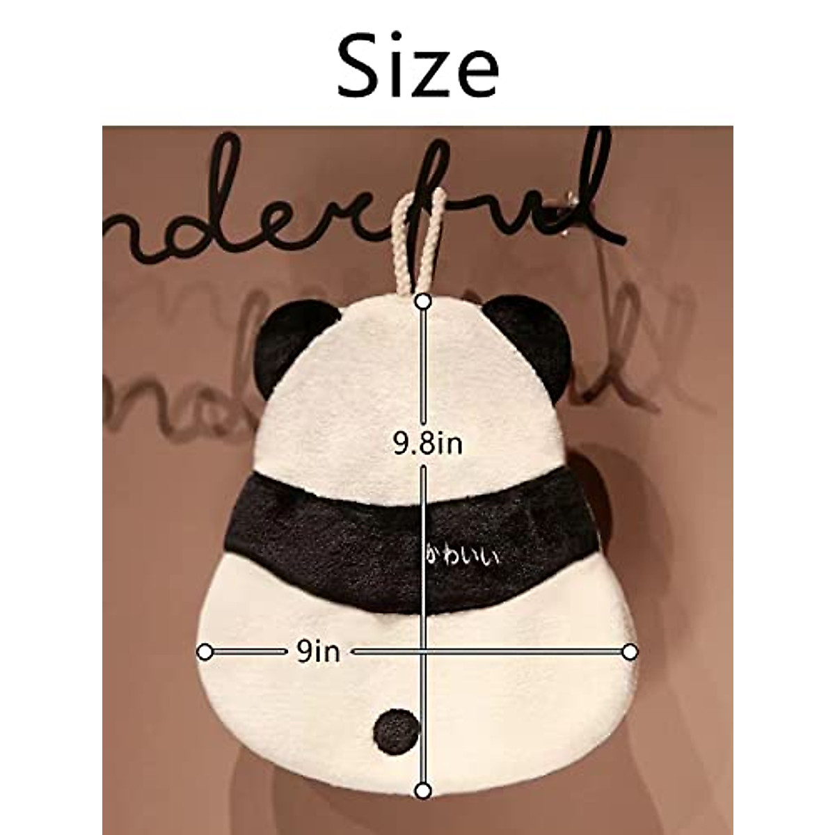 Pandas and Bees Funny Hand Towels - Cute Bathroom Kitchen Towels Decorative Pandas and Bees Decor Hanging Face Towels Absorbent Soft-Super Soft Highly Absorbent Towel for Bathroom