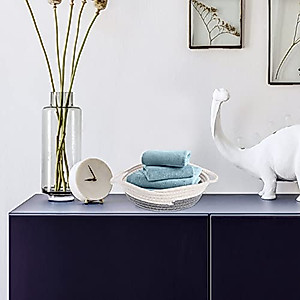 Cabilock 2pcs Hand Kids Vanity Toys Woven Jewelry Handle Rope Toy Desktop Keys for Container Clothes Laundry Makeup Tray Nursery Organizer with Snacks Basket Bins Fruits Home Xxcm Sewing