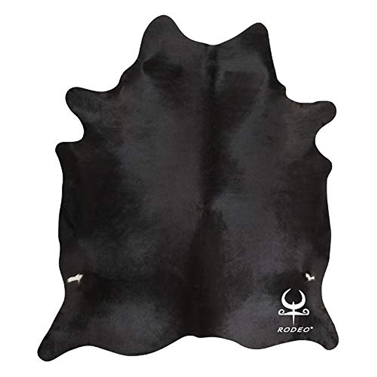 rodeo Natural Black Brazilian Cow Skin Area Cowhide Rug Size Approx 6X6 ft