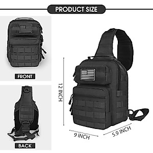 HAOMUK Tactical Sling Bag Backpack Military Rover Shoulder Sling Pack Small EDC Crossbody Chest Bag for Men