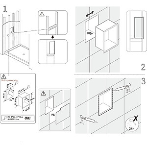 Sunrosa 12" x 12" Gray Shower Niche Stainless Steel NO Tile Needed, Waterproof Bathroom Recessed Niche, Organizer Storage for Shampoo & Toiletry Storage