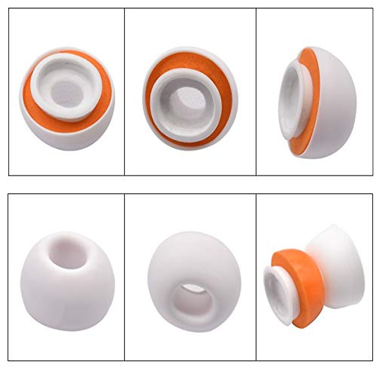 Zotech Replacement 3 Pairs Memory Foam & Silicone Ear Tips for Apple Airpods Pro White 1st & 2nd Gen (S/M/L)