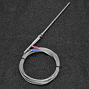 K Type Thermocouple, 0-400 High Temperature Sensor Wire Cable M8 Thread 150mm Probe 1 M 2 M 3 M 4 M 5 M (3M)