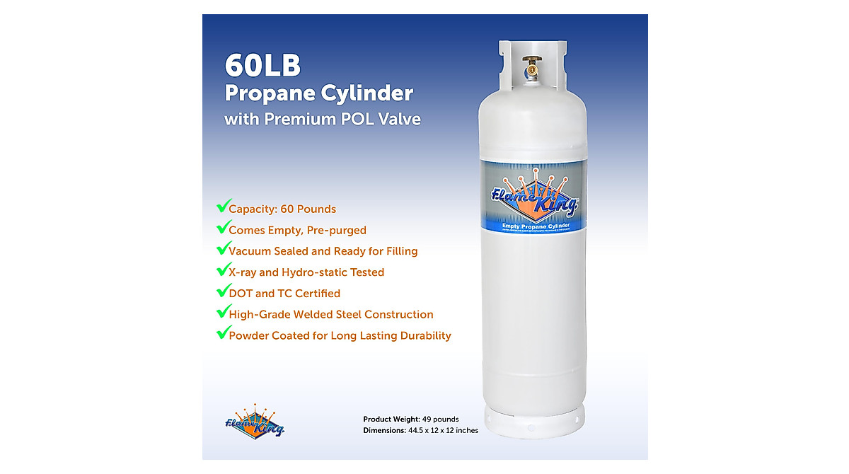 Buy Flame King 60LB POL Propane Tank for RVs & Trucks