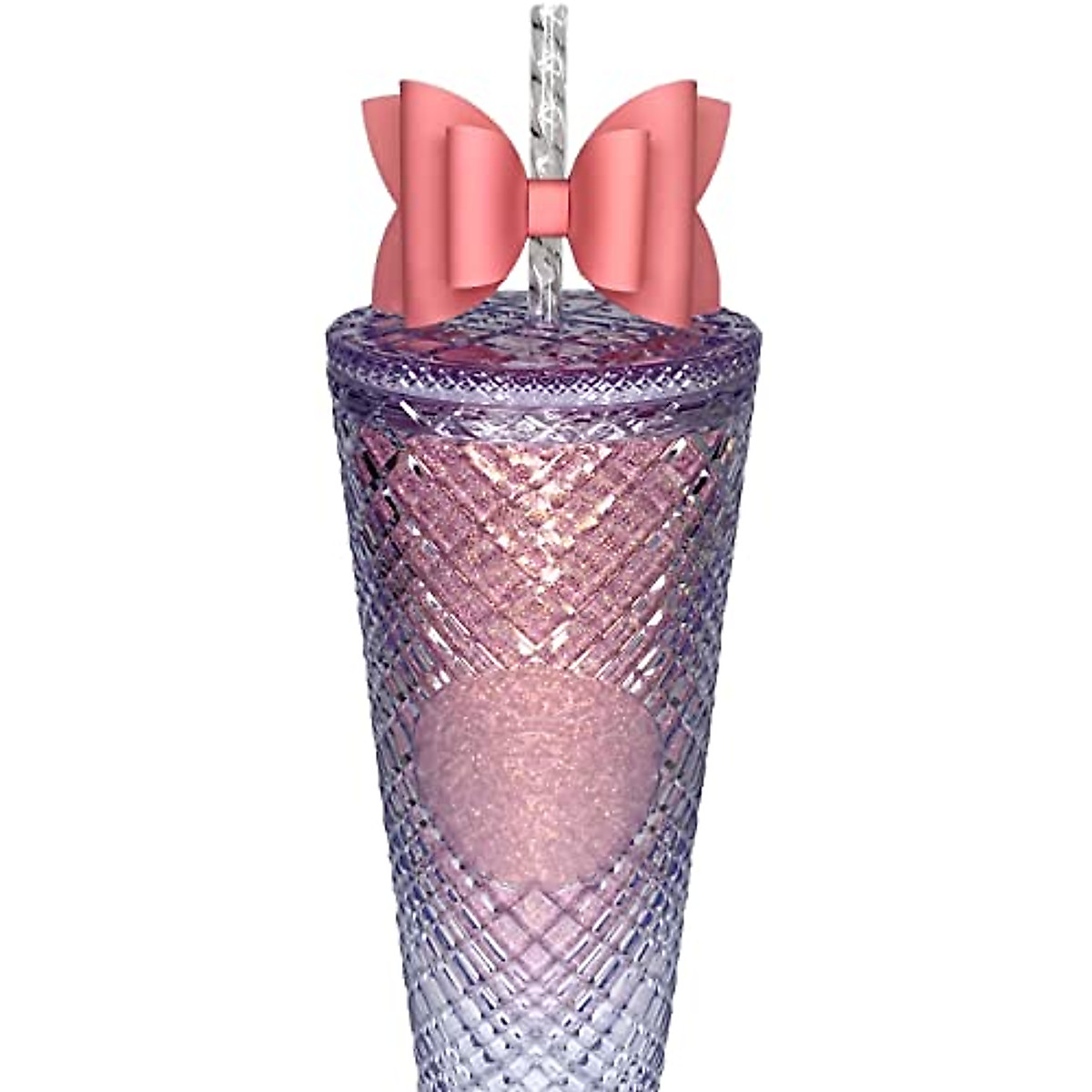 Bow Straw Topper, Silicone Jelly Straw Topper, Handmade (Dusty Pink), 3.5in x 1in x 2in