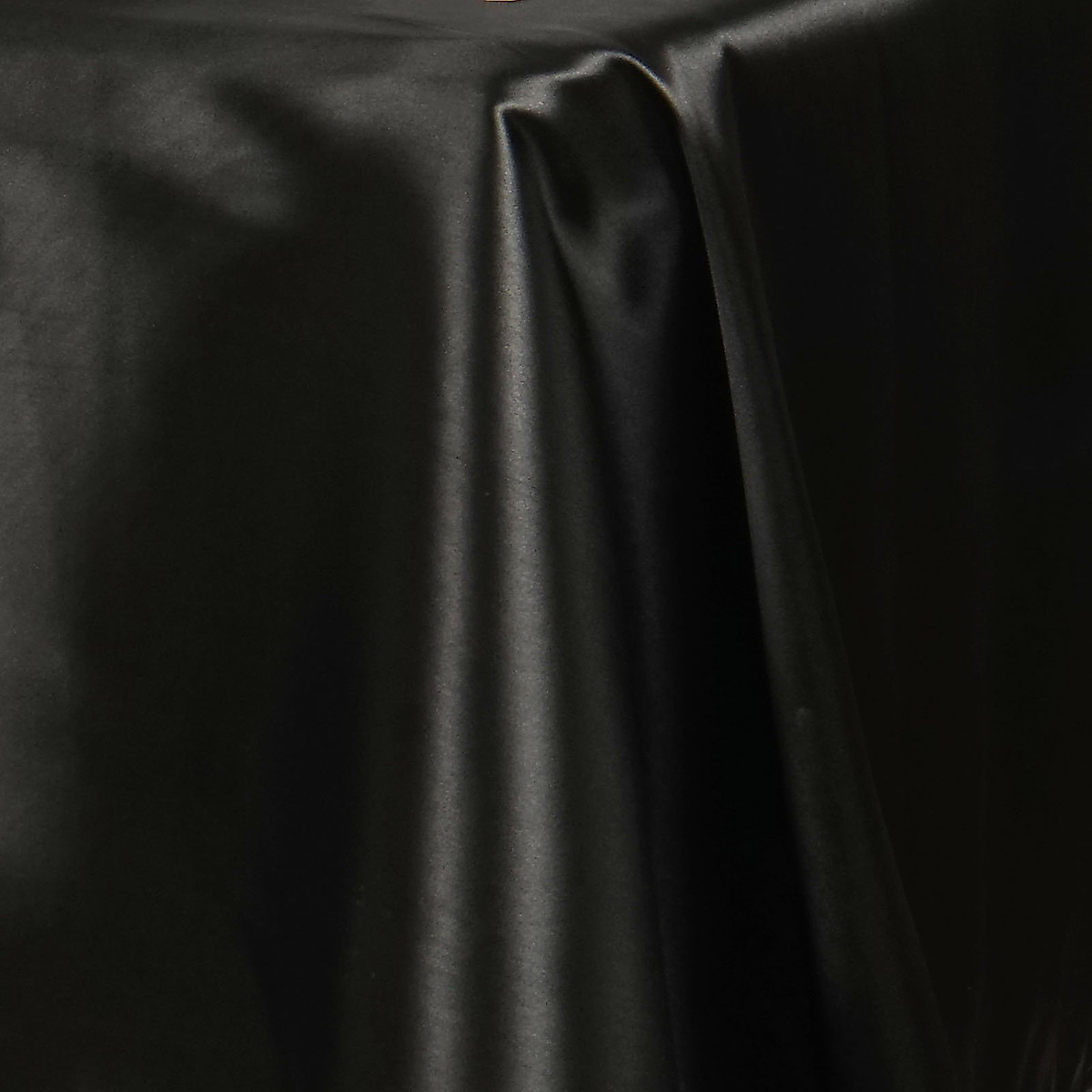 TABLECLOTHSFACTORY Black 60x102 Rectangle Satin Tablecloth