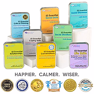 52 Essential Social Dilemmas: Life Skills for Kids & Teens to Thrive in Middle School - Conversation Cards Created by Teachers & Counselors for Family, Classroom, Counseling, Therapy Game (6-8 Grade)