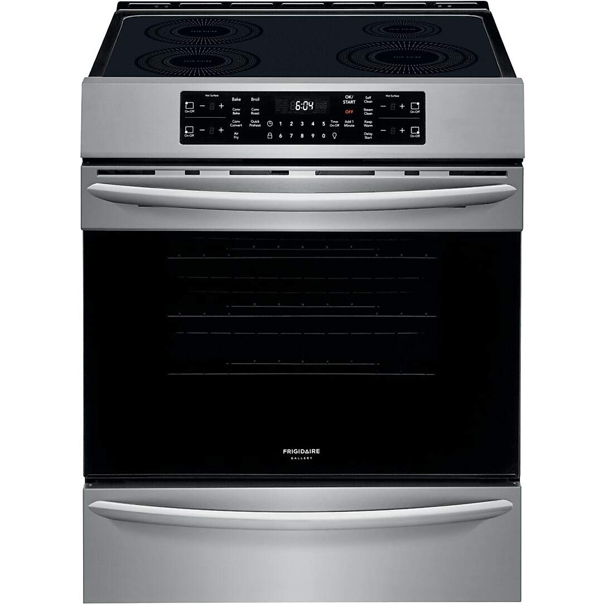 Frigidaire FGIH3047VF 30" Gallery Series Induction Range with Air Fry 4 Elements 5.4 cu. ft. Oven Capacity Self Clean with Steam Clean Option Star K ADA Compliant in Stainless Steel