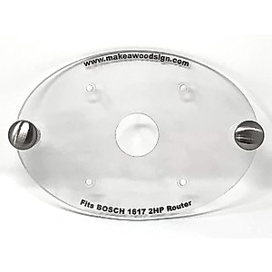 Dave's - Palm Router Acrylic Router Base Plate Compatible with Bosch 1617 2HP Router MADE IN AMERICA
