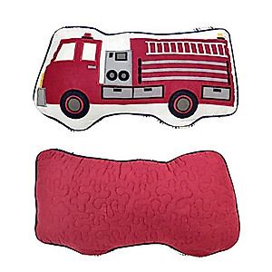 Brandream Boys Fire Truck Pillow & Construction Cars Baby Crib Bedding Set