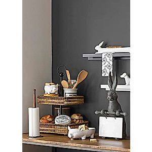 Creative Co-Op Farmhouse Ceramic Pig Shaped Bowl, White