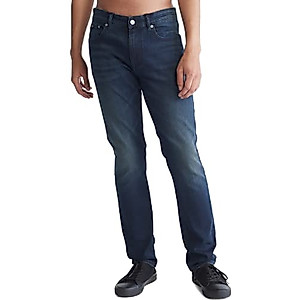 Calvin Klein Men's Slim Fit Jeans, Boston Blue Bla, 34W x 32L