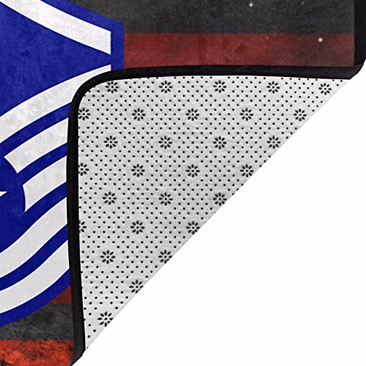 Air Force Master Sergeant 1st SGT Diamond Rank Area Rug Living Room Bedroom Kitchen Sofa Bedside Carpet Floor Mats 36"X24"