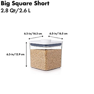OXO Good Grips POP Container 2.8-Quart Square Airtight Food Storage for Sugar and More (Set of 4)