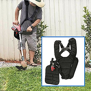 AILEETE Weed Eater Harness Double Shoulder Strap for Most Models Trimmer, Weed Eater, Strimmer, Brushcutter & Weed Wacker Harness Strap