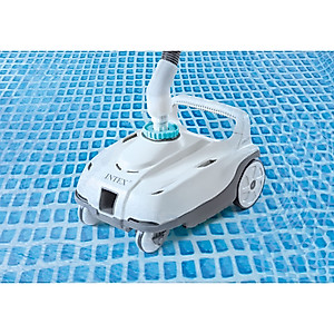INTEX 28006E ZX100 Pressure-Side Above Ground Automatic Pool Cleaner: For Bigger Pools – Cleans Pool Floor – Removes Debris – Removable Filter Tray – 21ft Tangle Free Hose