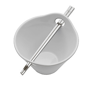 Studio Nova Noodle Bowl and Chopstick Set, 3-Piece, White