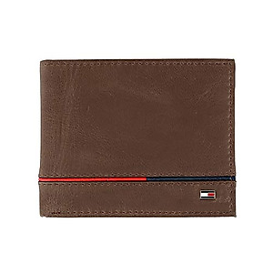 Tommy Hilfiger Men RFID Wallet, Brown, One Size