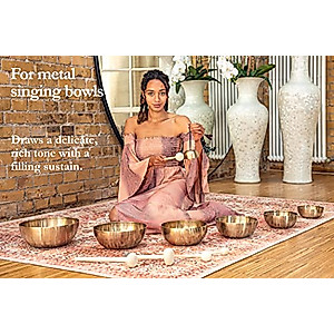 Singing Bowl Mallet, Felt Head — MADE IN INDIA — for Meditation, Sound Healing Therapy and Yoga, 2-YEAR WARRANTY