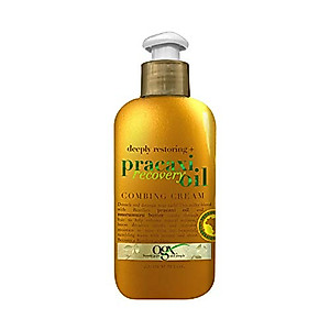 OGX Deeply Restoring + Pracaxi Recovery Oil AntiFrizz LeaveIn Combing Cream with Murumuru Butter SulfateFree Surfactants Conditioning Hair Treatment to Detangle Style Mint, 8 Fl Oz