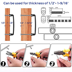 Ravinte 5 Pack Solid 5 Inch Kitchen Cabinet Handles Matte Black Cabinet Pulls Black Drawer Pulls Kitchen Cabinet Hardware Kitchen Handles for Cabinets Cupboard Handles Drawer Handles