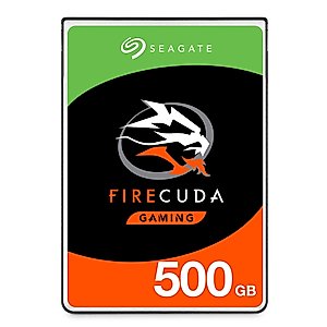 Seagate FireCuda 500GB Solid State Hybrid Drive Performance SSHD – 2.5 Inch SATA 6Gb/s Flash Accelerated for Gaming PC Laptop – Frustration Free Packaging (ST500LX025)