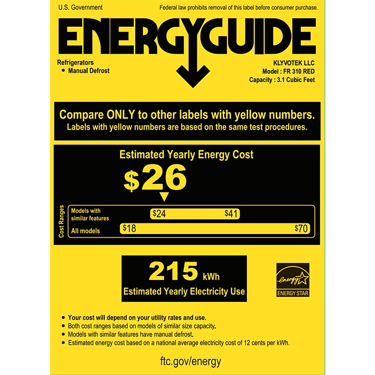 Frestec 3.1 CU' Retro Mini Refrigerator, Compact Refrigerator, Small Refrigerator with Freezer, Red (FR 310 RRED)