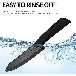 Kitchen Ceramic Knife Set Professional Knife With Sheaths, Super Sharp Rust Proof Stain Resistant (6" Chef Knife, 5" Utility Knife, 4" Fruit Knife, 3" Paring Knife, One Peeler)