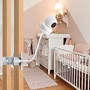 AOZTSUN Baby Monitor Mount Compatible with Babysense HD S2/ V43 Baby Monitor and Other Baby Monitor with 1/4 Threaded Hole 15.7 inches Flexible Clip Clamp Mount Long Gooseneck Arm