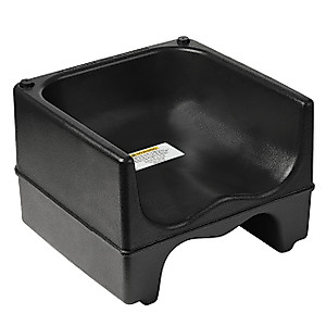 Seating Dual Height Plastic Booster - Booster Seat to Kitchen Chairs for Dining Table at Home or Restaurant, Durable Dining Feeding Chair, Booster Seat/Chair, Black (Highchair/Booster/Chair)