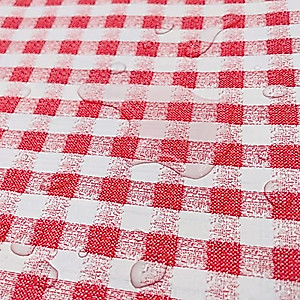 Yifely Pink Checked Furniture Paper Mediterranean Style Countertop Door Sticker Shelf Liner 17.7inch by 9.8 Feet