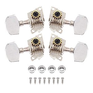 Alomejor Ukulele Tuning Peg 2L + 2R Ukulele Tuning Peg Machine Head with Mouting Screws for Classical Ukulele