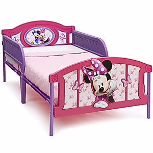 Delta Children Plastic 3D-Footboard Twin Bed, Disney Minnie Mouse