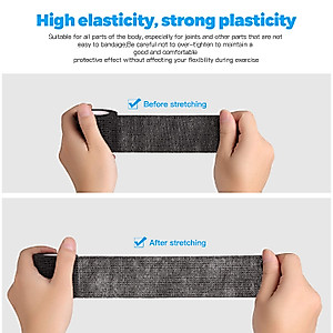 Bandage Wrap 16 Pack 1”x 5 Yards Self Adherent Wrap Breathable Self Adhesive Bandage Wrap Rolls Cohesive Bandage Athletic Elastic First Aid Tape for Stretch Athletic, Ankle Sprains, Swelling, Sports