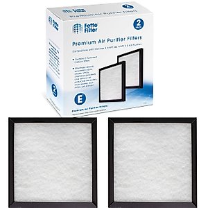 Fette Filter -Replacement Filters Compatible with Holmes Filter E Activated Carbon & Multi Layer Replacement Filter, Compatible with Holmes E HAP116Z, HAPF115 Air Purifier Models - Pack of 2