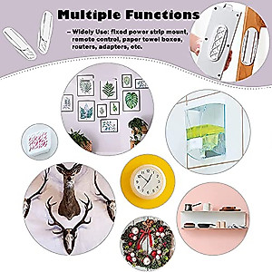 Defrko 6 Pcs Green Hooks Toothbrush Holders Hanging Key Clothes for Home Office Kitchen Bathroom - 5 Pcs Cable Clips - 2 Pcs Self Adhesive Power Strip Holder Cable Management Organizer