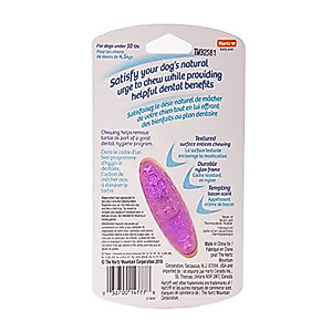 Hartz Chew 'n Clean Tuff Bone Bacon Scented Dental Dog Chew Toy - Extra Small